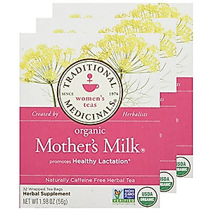 Traditional Medicinals Tea, Organic Mother's Milk, Promotes Healthy Lactation, Breastfeeding Support, 32 Tea Bags