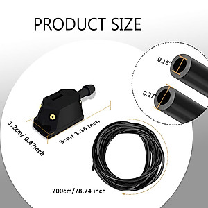 Windshield Washer Hose Kit, 2 Meter Washer Fluid Hose with 4 Pcs Hose Connectors and 2 Front Windshield Washer Nozzles, Washer Spray Jet Kit, Universal Windshield Washer Nozzles Kit