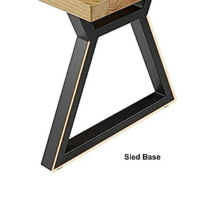 homary 70.9" Natural Industrial Dining Table for 6-8 People, Rectangular Wood Kitchen Table with Metal Legs