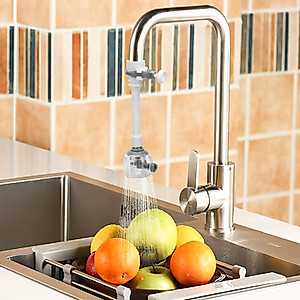 CALLARON 2pcs Water Purifying Faucet Extension Tap Nozzle Rubber Tap Rubber Nozzle Water Purifier for Faucet Drinking Strainer Faucet Filter for Basin Shower Head Splash Proof Abs