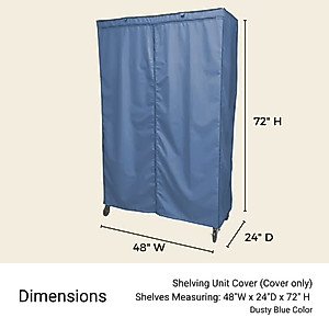 Formosa Covers | Protective Wire Shelving Unit Cover for Home, Kitchen, Office, and Garage (Multiple (48" W x 24" D x 72" H)