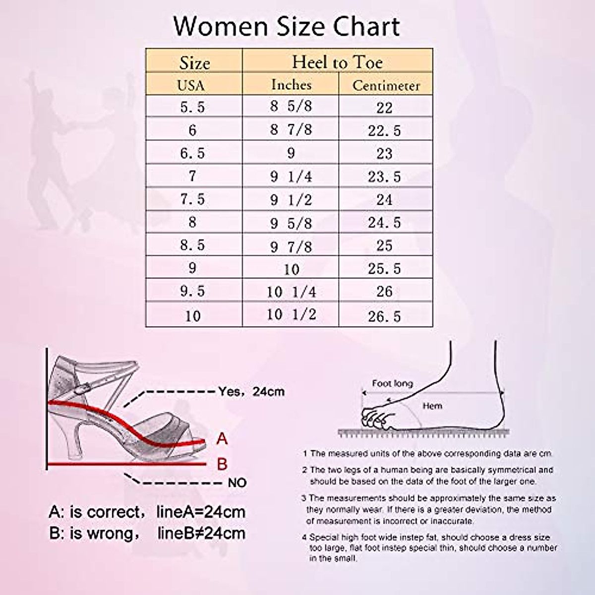 HROYL Womens&Girls New Style Latin Salsa Ballroom Dance Shoes,ZU-QJW1022,BlackSilver-8.5-007#-42,US9.5