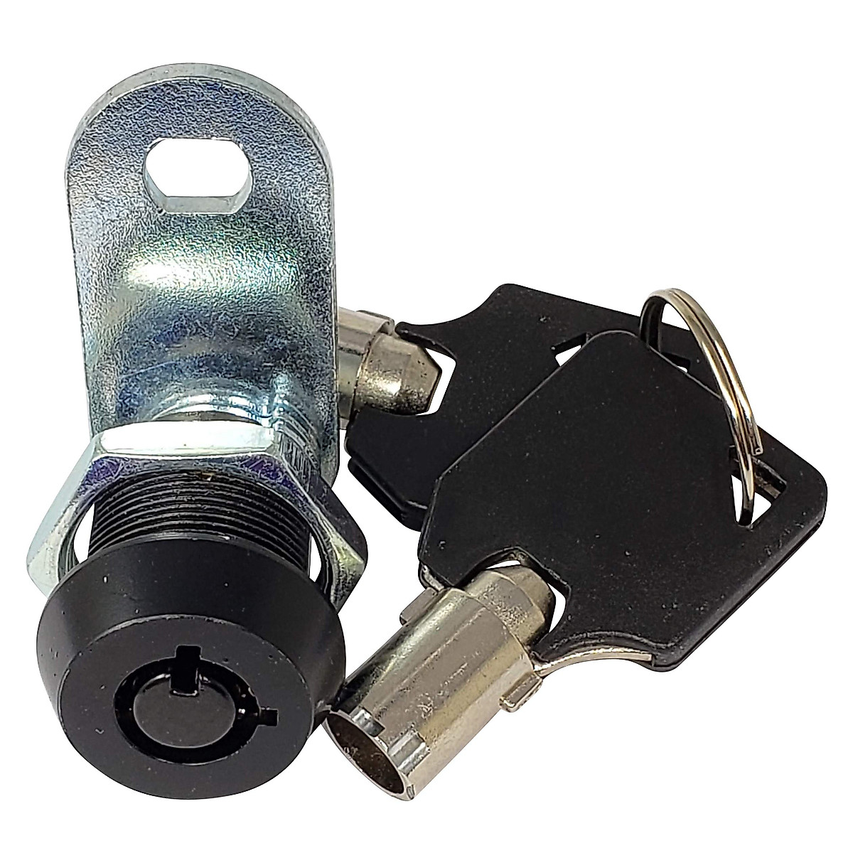 Admiral Locks 5/8 Inch Tubular Cam Lock, Keyed Alike Removable Key RV Compartment Storage Lock Cabinet Locks (5/8 Inch 90°, Black Pack of 2)