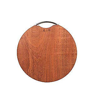 ZhenSanHuan Natural Wood Cutting Board, whole piece of Willow/Sapele wood, no glue, no painting, chopping block (Sapele, 34CM/13.4inches)