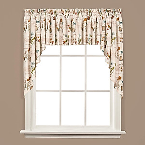 SKL Home by Saturday Knight Ltd. Le Jardin Tier Curtain Pair, 57 inches x 36 inches, Multicolored