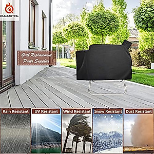 QuliMetal DC Grill Cover for Green Mountain Grills Davy Crockett Grill, Anti-UV & Waterproof, Heavy Duty Patio BBQ Grill Cover