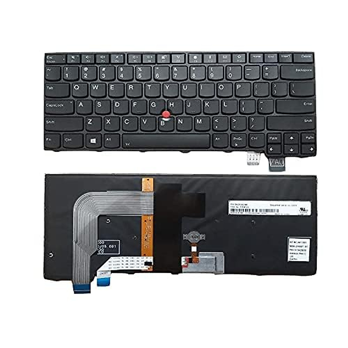 LXDDP Laptop Replacement US Layout Backlit Keyboard for Lenovo ThinkPad T460s T470s (Not Fit T460 T460p T470 T470p) 00PA452 00PA482 SN20H42364, Black