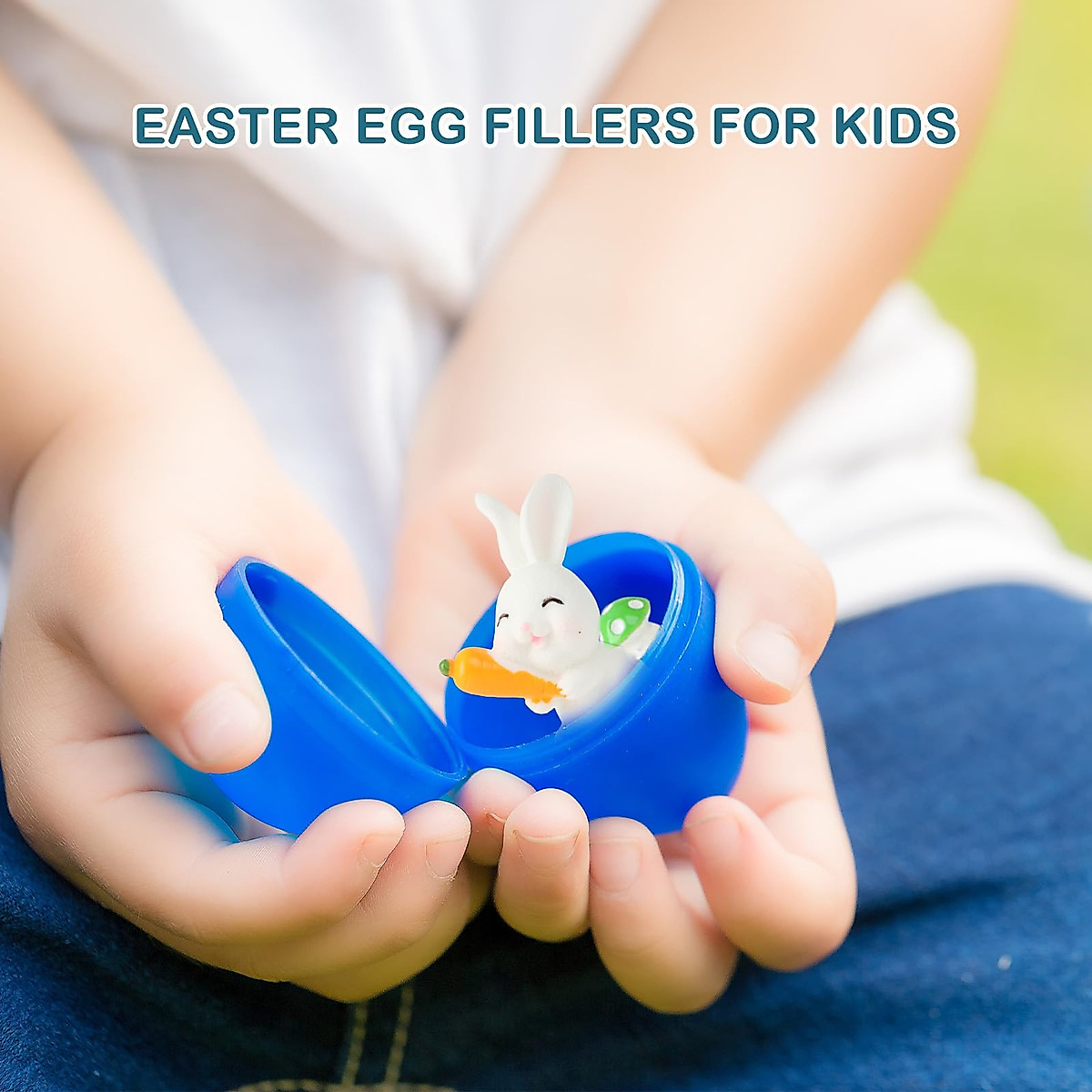 40pcs Mini Resin Animals Tiny Easter Bunny Figures to Hide - Bulk Animal Figurines for Easter Basket Stuffers Egg Fillers Easter Decorations Dollhouse Fairy Garden Accessories, Funny Easter Gifts