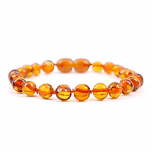 Baltic Amber Necklace and Amber Bracelet - Natural Amber from Baltic Region (13in. and 5.5in.) (Brown)
