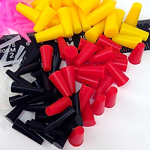 175 Piece Powder Coating Plugs High Temp Silicone Rubber Tapered Stopper Kit