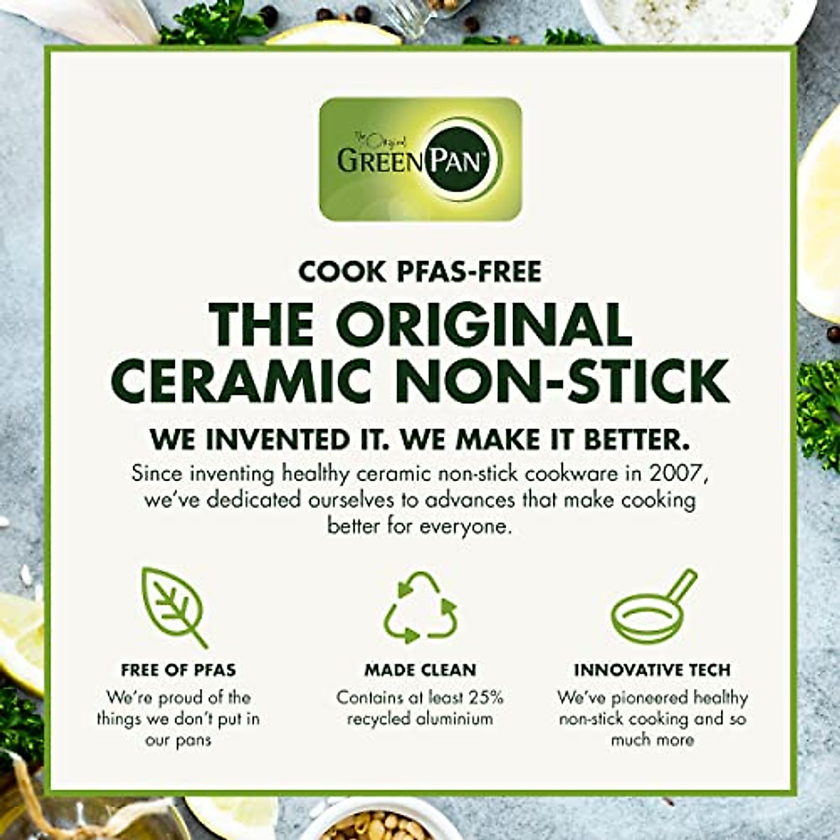GreenPan Valencia Pro Hard Anodized Healthy Ceramic Nonstick 4.5QT Saute Pan Jumbo Cooker with Lid, PFAS-Free, Induction, Dishwasher Safe, Oven Safe, Gray