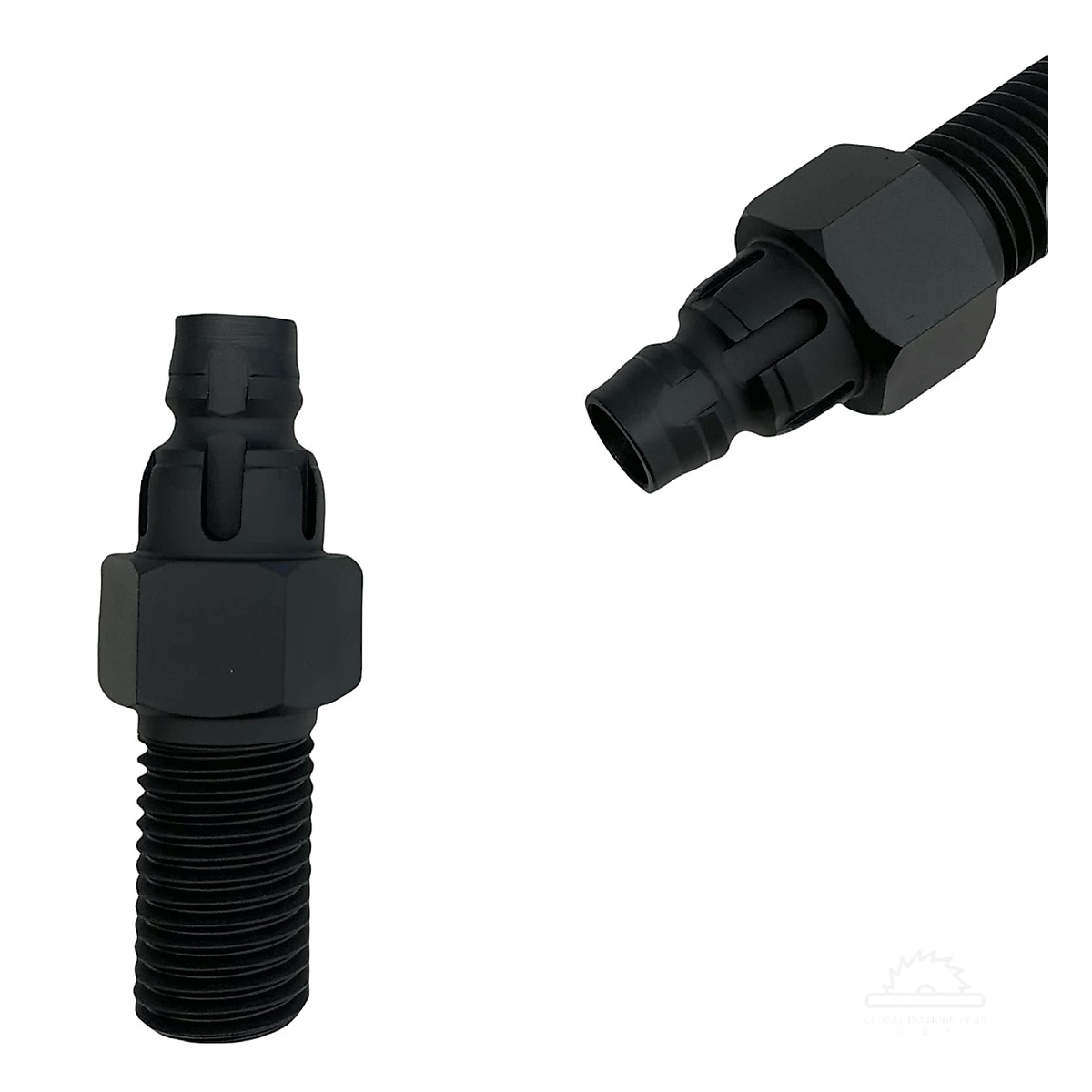 Core Drill Shaft Adapter - 6 Slot - Quick Release to 1 1/4" - 7 Threads Compatible with Hilti and More