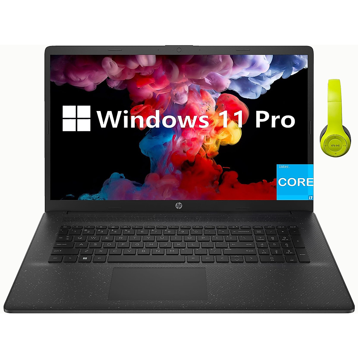 HP 17.3 Inch FHD Business Laptop, Intel 13th Gen Core i7-1355U, Windows 11 Pro, 64GB RAM, 2TB SSD, Bluetooth, HDMI, WiFi 6, Webcam, Numeric Keypad, Long Battery Life, Black, TDU