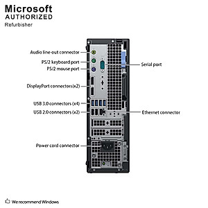 Dell OptiPlex 7070 SFF High Performance Desktop Computer, Intel Eight Core i7-9700 up to 4.7GHz, 16G DDR4, 512G SSD, WiFi, BT, 4K Support, DP, HDMI, Win 10 Pro 64 English/Spanish/French(Renewed)