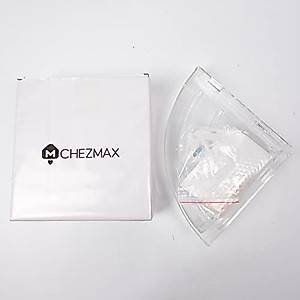 ChezMax Corner Shower Caddy, 2 Pack Adhesive Acrylic Bathroom Organizer with 10 Hooks for Shampoo Soap, Transparent Wall Mounted No Drilling Toilet Shelf, Floating Sponges Scrubbers Holder for Kitchen