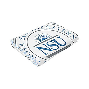 Nova Southeastern University Logo Fleece Blanket, Very Soft Microfiber Flannel Blanket for Couch Warm and Cozy for All Seasons
