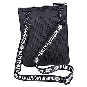 Harley-Davidson Women's Rubber H-D Crossbody Sling Purse - Black/Off White