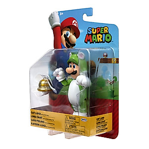 World of Nintendo 91448 4" Cat Luigi Action Figure