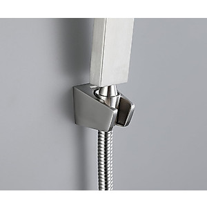 YUNZHIZHAO Handheld Shower Head Bracket for Bathroom, Wall Mount Robust Shower Head Holder, Universal Hand Held Shower Wand Hose Sprayer Holder, Stainless Steel