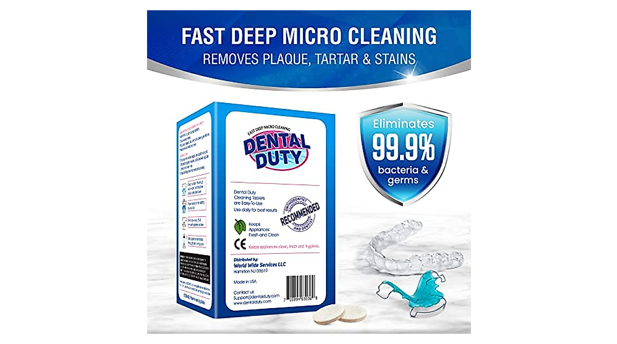 Retainer & Denture Cleaning Tablets - 4-Month Supply for Fresh Breath