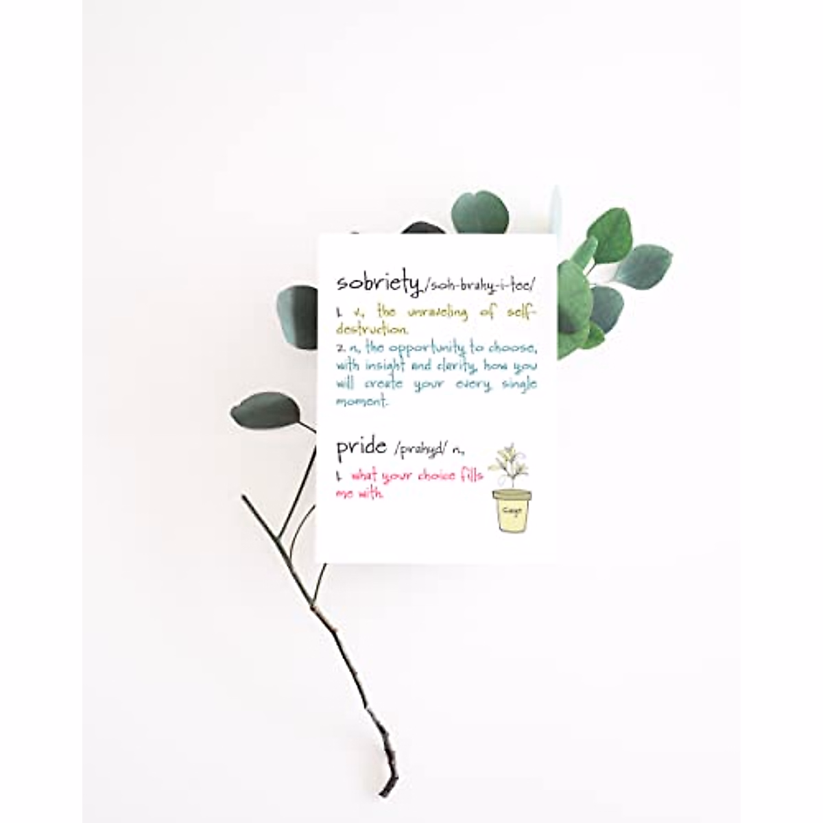 Recovery Cards - Sobriety Greeting Card - Sober Anniversary Cards - Motivation Cards for AA Recovery - Sober Cards - Alcoholic Recovery - Card and Envelope Set - Blank inside