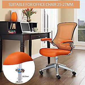 Fix Sinking Office Chair,Adjustable Chair Sinking Stopper with Hexagon Wrench Office Chair Saver Kit Solid Stainless Steel Cylinder Replacement with Leather Pads Support for Stop Chair Sinking