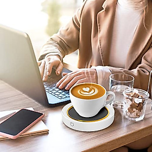 Coffee Mug Warmer, Coffee Warmer for Desk, with Auto Shut Off - 2 Temperature Setting with Light, Smart Coffee Warmer, Electric Beverage Warmer for Coffee, Hot Cocoa, Tea, Milk