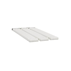 Malibu 29” x 15” Removable Tri-Fold Tub Seat, White Molded 4” Slats