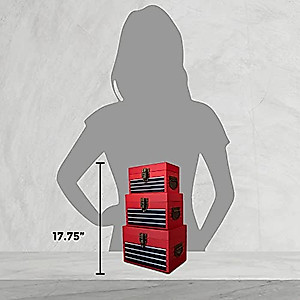 Blue Orchards Tool Chest Paperboard Boxes (Set of 3), Tool Party Gifts, Christmas Gifts, Tool Party Favors, Tool Room Decorations, Birthday Parties, Christmas Gift Wrap, Storage or Display