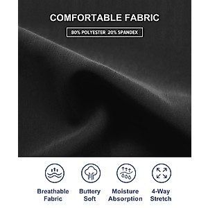 IUGA Biker Shorts for Women High Waist, Ultra Soft Womens Workout Shorts with Inner Pocket Opaque Yoga Gym Running Shorts 8" (Black, X-Large)