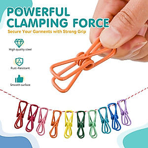30 Pack Chip Clips Bag Clips, Metal Clip for Food Bag, PVC Coated Clips for Sealing Food - Paper Holder, Clothesline Clip for Laundry Hanging, Kitchen Bags, Multipurpose Clothes Pins, 10 Colors (30)