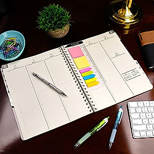 Essential 8.5"x11" Monthly & Weekly 2023 Planner with tabs - 14 Months (November 2022 Through December 2023) - Professional, Simple, Easy-to-Use Design. Frosted Vinyl Covers for Extra Protection