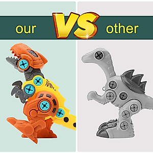 3 otters Take Apart Dinosaur Toy, STEM Toys for Kids 4PCS STEM Dinosaur Building Blocks Educational Gifts for 3 4 5 6 7 8 Year Old Boys Girls