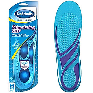 Dr. Scholl's Stimulating Step Insoles with Massaging Gel Plus Stimulating Nodes, Unisex 1 Pair