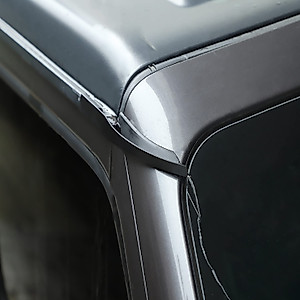 JWWY Update Rainwater Diversion Channel,Hardtop Rain Diverter ABS Drip Rail Extension Rain Gutter for Jeep Wrangler 2018-2022 JL JLU & 2020 Jeep Gladiator JT, Wrangler Exterior Accessories 2PCS