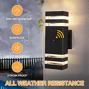 BOXCUPIN Dusk to Dawn Led Outdoor Lighting 2 Pack, 3000K Warm White Exterior Light Fixture, Aluminum Sensor Waterproof Outdoor Lights for House Porch Hallway Patio Garage (BXOWLS6)