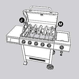 BBQration Replacement Kit for Dyna-Glo 5-Burner Gas Grill DGH474CRP DGH474CRP-D DGH483CRP DGH483CRP-D DGH485CRP DGH485CRP-D, Heat Plate and Burner Kit for Dyna Glo 5 Burner Grill