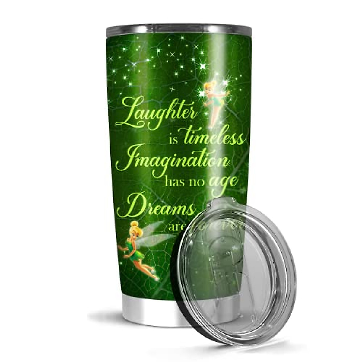 Stainless Steel Tumbler Vacuum 20 30 Oz Tinker Mug Faries Christmas Collage Gift Quote Glass Friends Event Bottle Suitable For Hot Or Iced Coffee Tea Wine Water Frappe