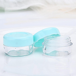 5g Travel Containers for Cosmetics and Skincare - 4 Clear Jars with Lids and 1 Cream Stick - Leakproof, Durable and TSA Approved