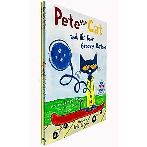The Pete the Cat Series 3 Books Collection Set By Eric Litwin (Pete the Cat I Love My White Shoes, Pete the Cat Rocking in My School Shoes, Pete the Cat and his Four Groovy Buttons)