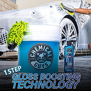 Chemical Guys CWS_133_16 Glossworkz Gloss Booster Car Wash Soap (Works with Foam Cannons, Foam Guns or Bucket Washes) Safe for Cars, Trucks, Motorcycles, RVs & More, 16 fl oz, Watermelon Scent