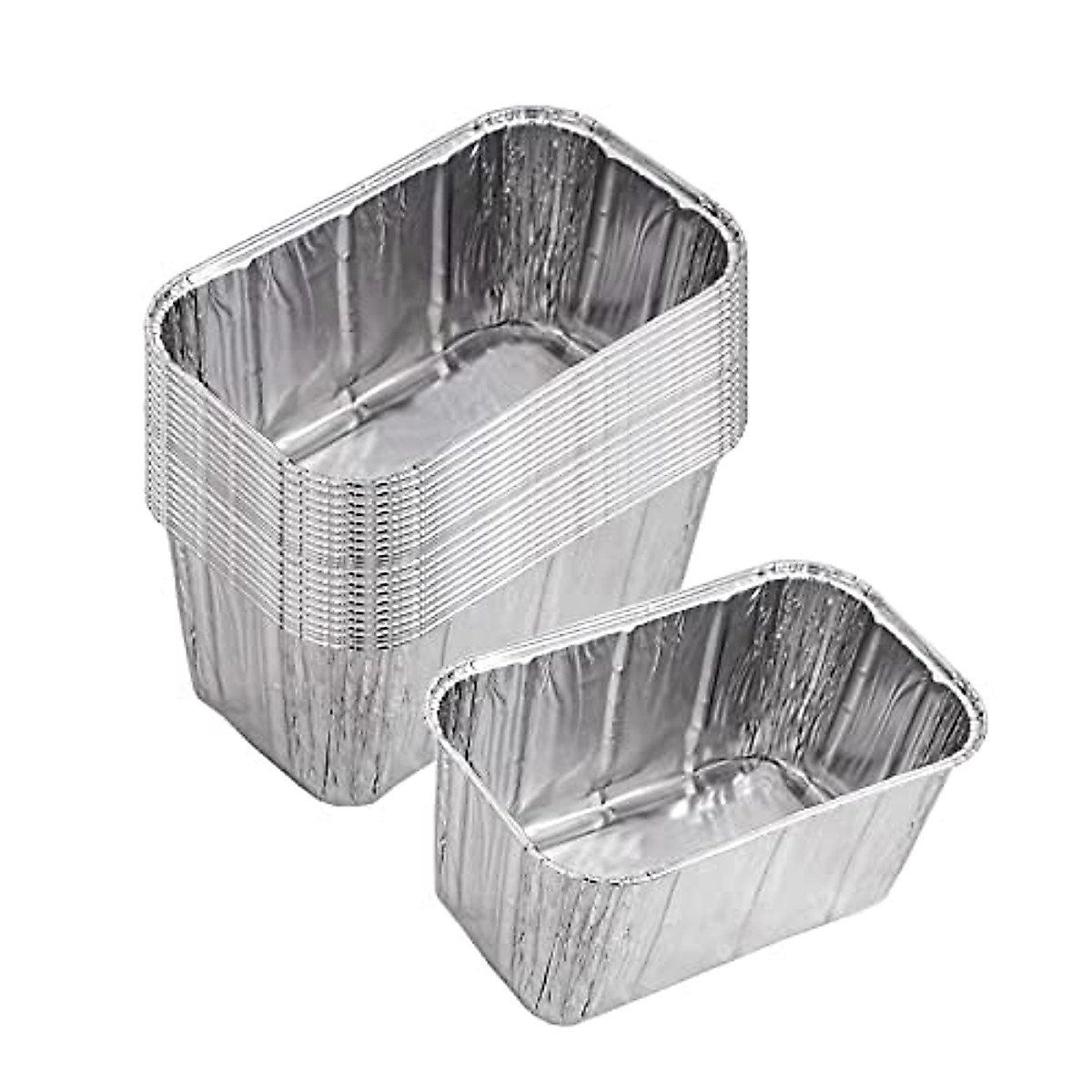 DONSIQIZZ 25 Pack Foil Drip Pan Liners for Char Griller 8128 8036 8536 Flat Iron Griddle Gas Grills, Compatible with CharGriller Flatiron Griddle Grease Cup Liners, Aluminum Pans Disposable 7" x 4.2"