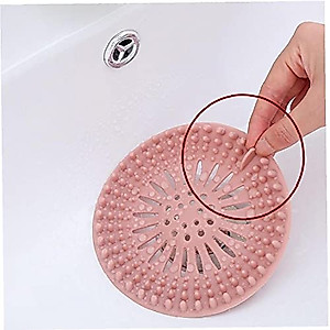 Ruluti 2pc Sink Sewer Filter Silicone Floor Drain Strainer Water Hair Stopper Bath Catcher Shower Cover Kitchen Bathroom Anti Clogging