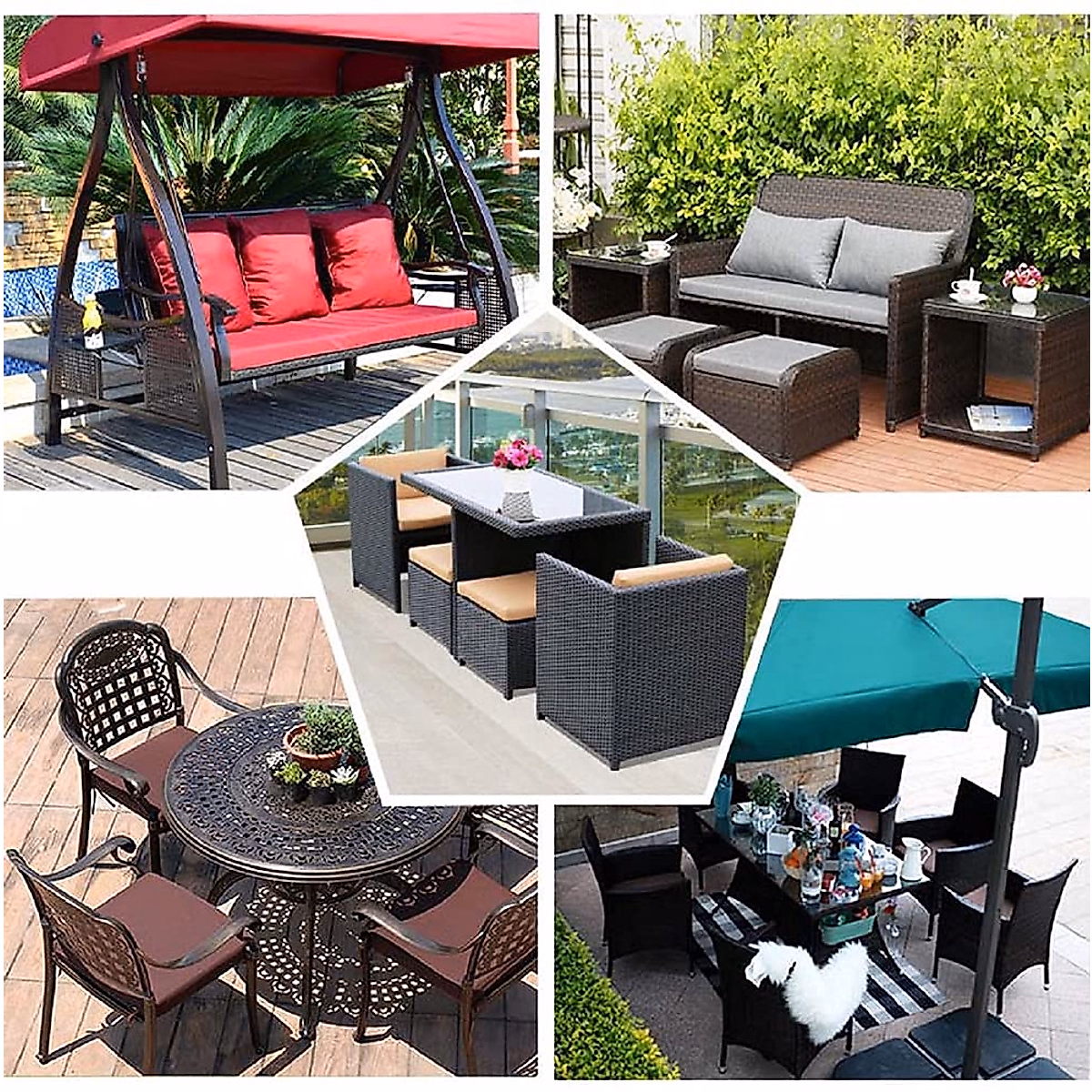 Leather Thick Not-Slip Chair Pads,Memory Foam Replacement Mat,Soft Chair Pads with Zipper,Waterproof Removeable Square Durable Seat Cushions for Sofa Dining Chair Office Home