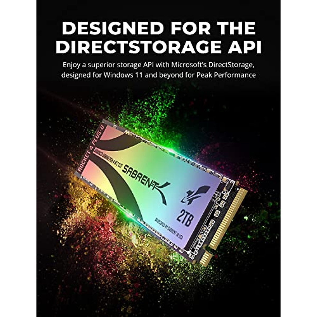 SABRENT Rocket 4 Plus-G 2TB Advanced Gaming M.2 PCIe NVMe SSD, up to 7GBps (SB-RKTG-2TB)