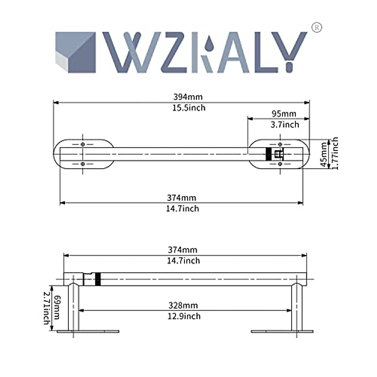 WZKALY Paper Towel Holder, Adhesive Paper Towel Holder Under Cabinet Self-Adhesive or Wall Mounted SUS304 Stainless Steel for Kitchen Bathroom Farmhouse Barbecue Laundry (Sliver)