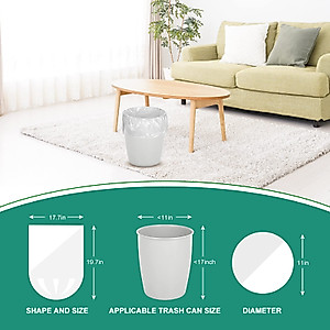 4 Gallon Small Trash Bags, Magesh 4 Gallon Trash Bag Strong, Leakage-Free, Small Garbage Bags 4 Gallon Unscented Thick for Bathroom, Office, Kitchen Small Trash Can, 15L, 105 Bags, Clear