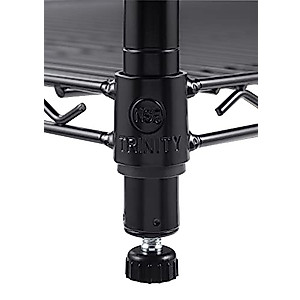 TRINITY Black 48" x 24" x 72" 4-Tier NSF Wire Shelving Rack, 48W x 24D x 72H