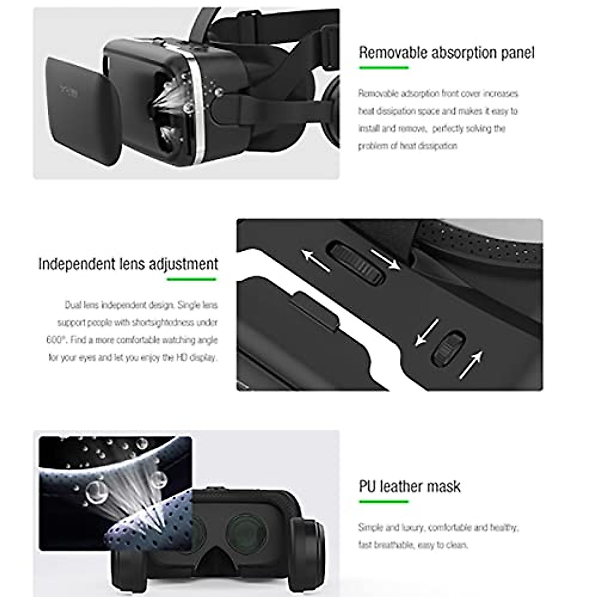 VR Virtual Reality 3D Glasses Vr Box 3D Goggles Headset Helmet Smart Glasses for Smart Phone Stereo (Color : 3)