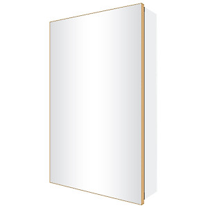 FOMAYKO Bathroom Medicine Cabinet with Farmhouse Black Aluminium Alloy Framed 26(H) x 16(W) Inches Bathroom Cabinet Recess or Surface Mount Mirror Cabinet for Bathroom Toilet Kitchen